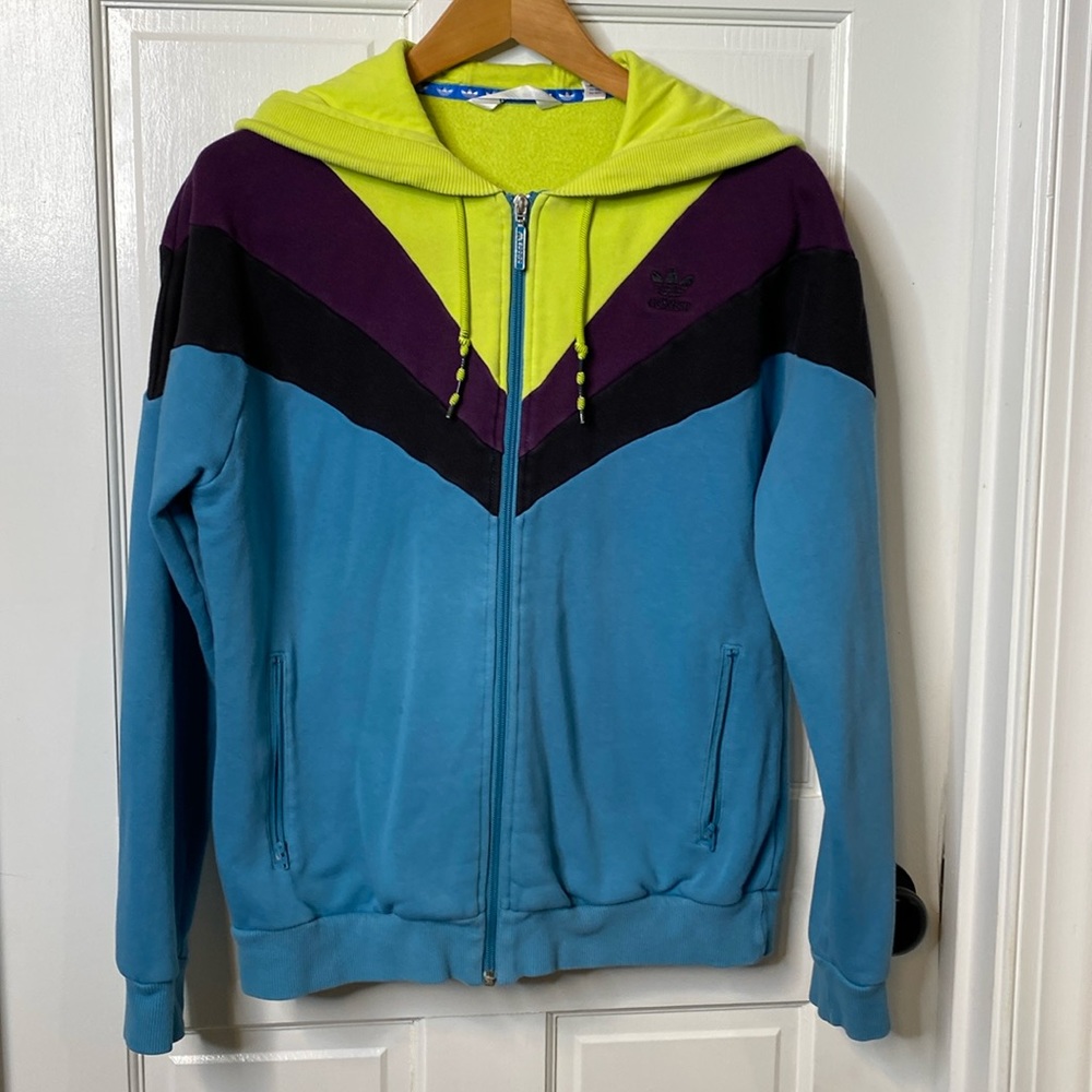 Adidas Multi-Colored Full-Zip Hoodie - Gem